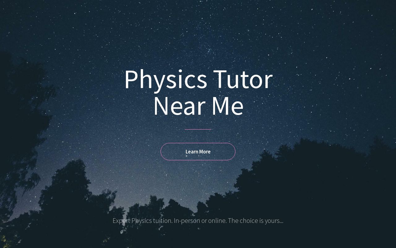 Physics Tutor Near Me